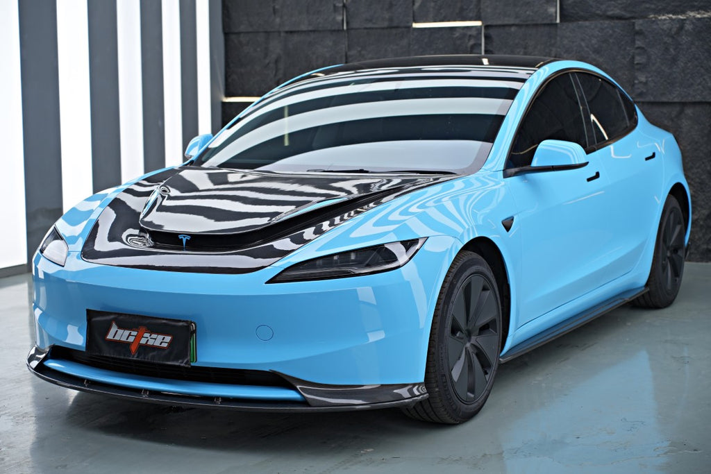 Tesla Model 3 Highland aftermarket parts-BCTXE Tuning Carbon Front Lip ...
