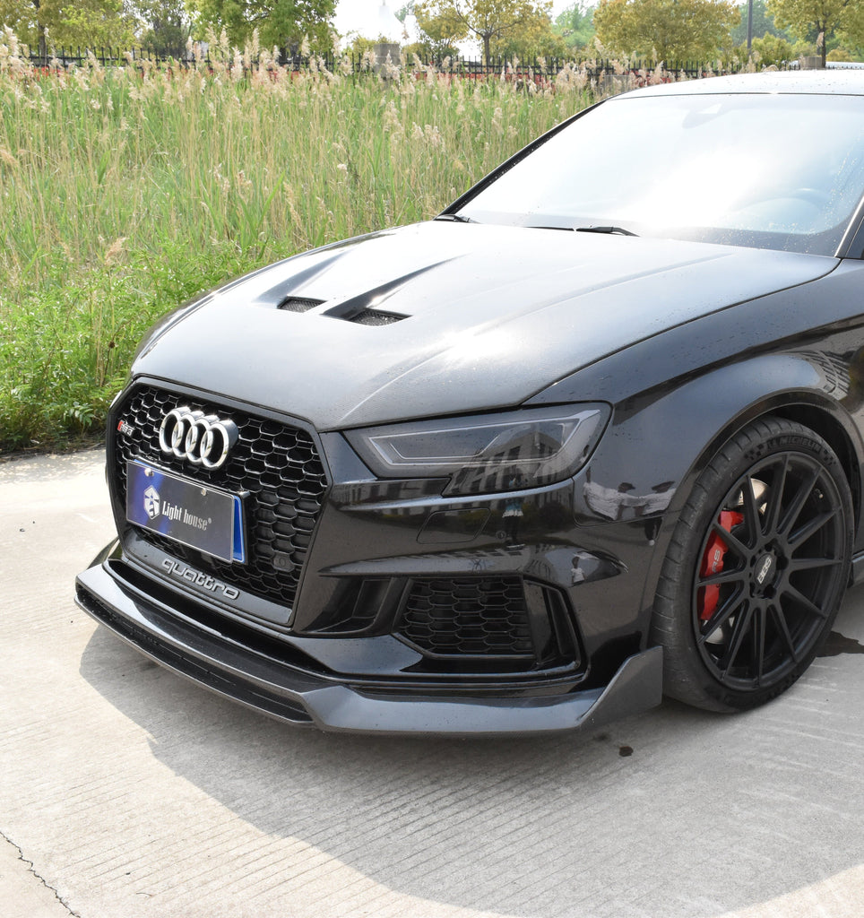 Audi RS3 8V.5 Aftermarket Parts - SPECTER PLUS Front Lip Carbon Fiber ...
