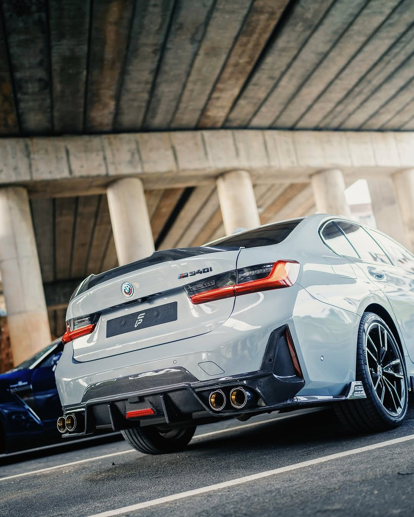 BMW 330i M340i LCI Aftermarket Parts - TAKD Carbon Diffuser & Canards ...
