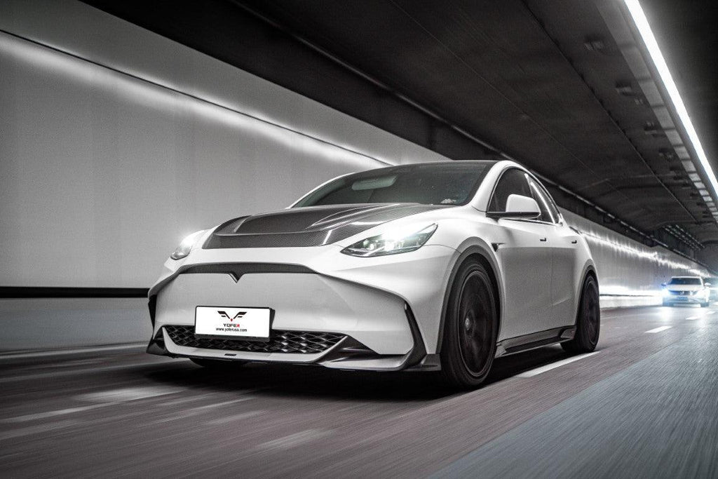 Tesla Model Y / Performance aftermarket parts - Yofer USA Carbon Hood ...