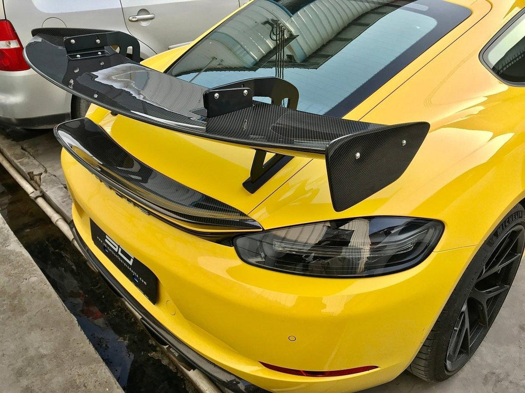 SD Carbon DRY Carbon Fiber Rear Ducktail Spoiler For Porsche 718 Cayma ...