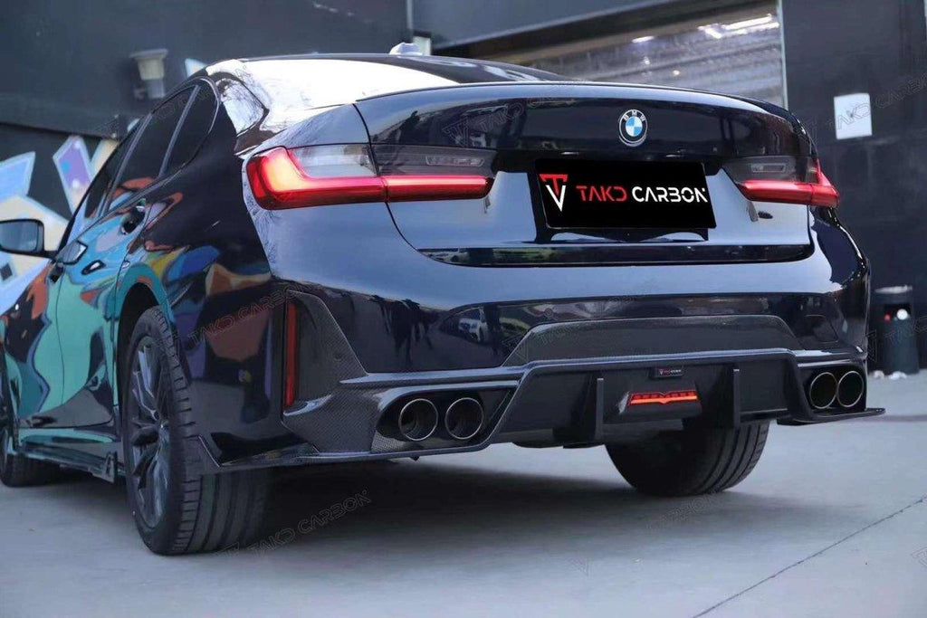 BMW 330i M340i LCI Aftermarket Parts - TAKD Carbon Diffuser & Canards ...