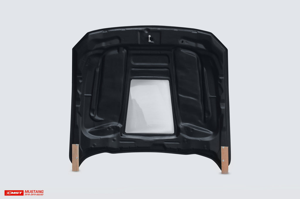 CMST Tuning Glass Transparent Hood for Ford Mustang S550.2 2018-ON ...