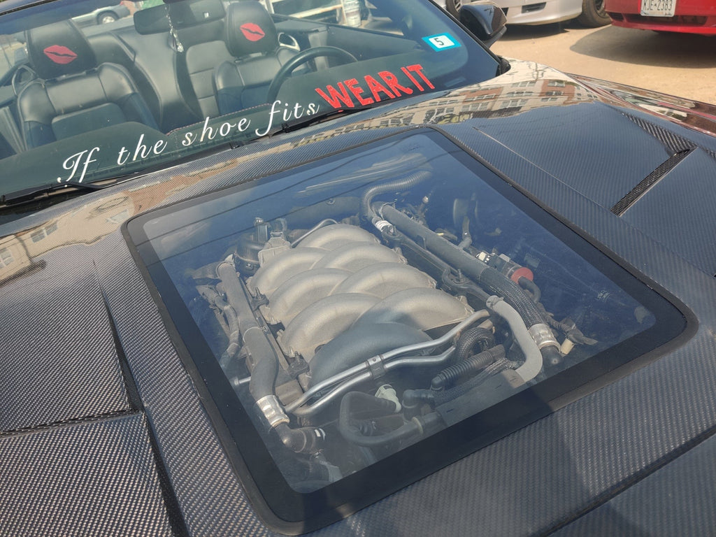 CMST Tuning Glass Transparent Hood for Ford Mustang S550.2 2018-ON ...