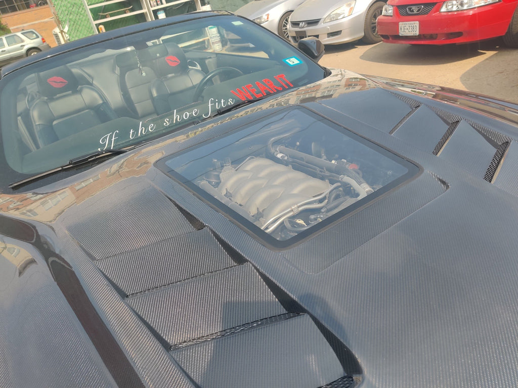 CMST Tuning Glass Transparent Hood for Ford Mustang S550.2 2018-ON ...