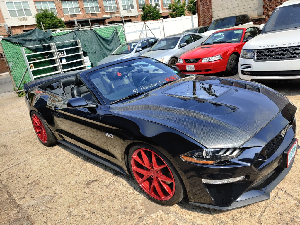 CMST Tuning Glass Transparent Hood for Ford Mustang S550.2 2018-ON ...