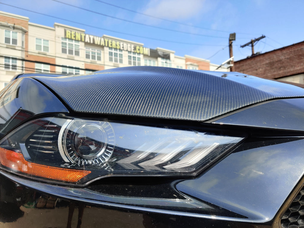 CMST Tuning Glass Transparent Hood for Ford Mustang S550.2 2018-ON ...