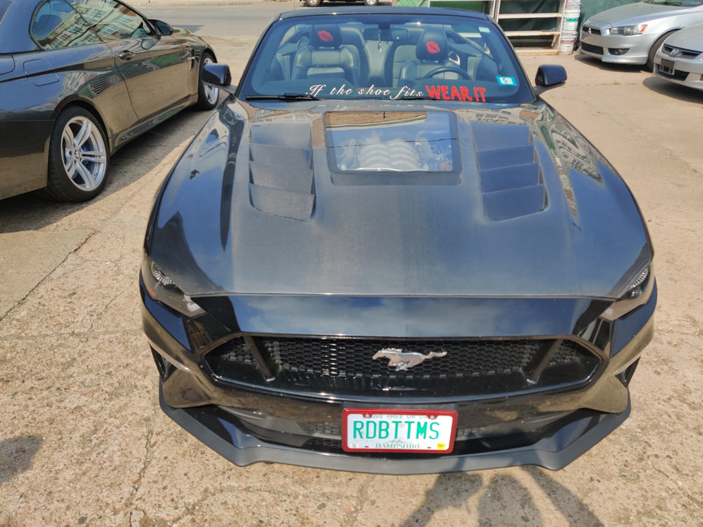 CMST Tuning Glass Transparent Hood for Ford Mustang S550.2 2018-ON ...