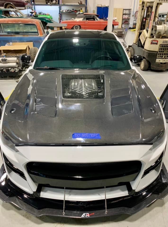 CMST Tuning Glass Transparent Hood for Ford Mustang S550.2 2018-ON ...