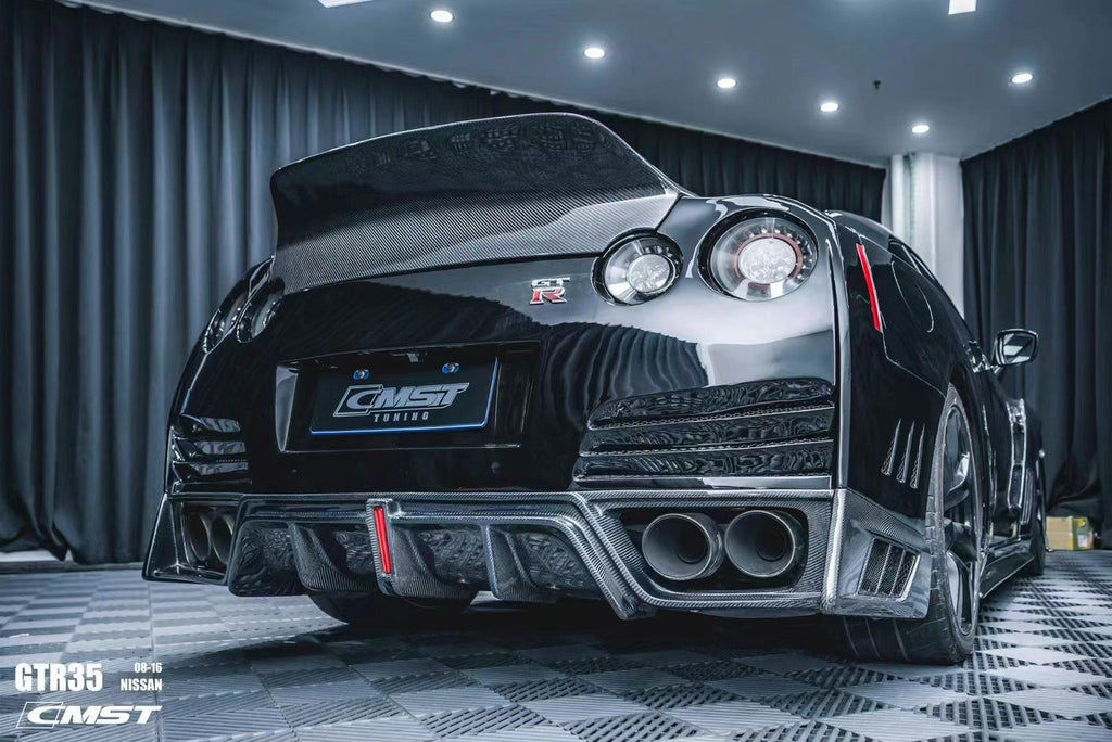CMST Tuning Stage 2 Rear Bumper & Rear Diffuser for Nissan GTR GT-R R3 ...