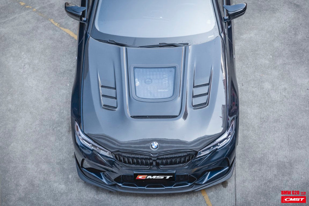 CMST Tuning Carbon Fiber Glass Transparent Hood Bonnet for BMW 3 Serie ...