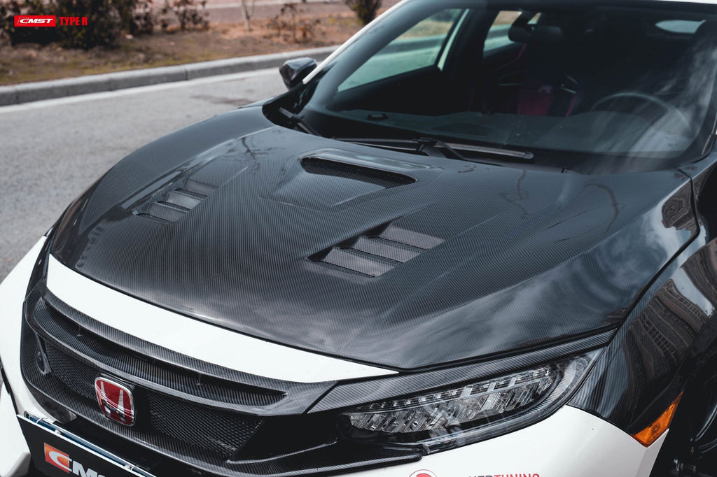 CMST Tuning Carbon Fiber CM-Style Hood Bonnet for Honda FK8 Civic Type ...