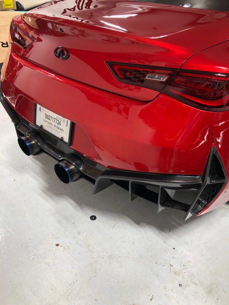 CMST Tuning Carbon Fiber Rear Bumper & Diffuser for Infiniti Q60 to Pr ...