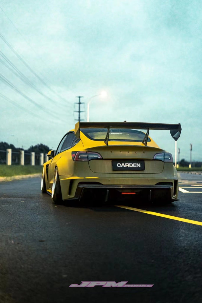 Robot Craftsman "HACKER" V2 GT Wing For Tesla Model 3 – Carbon Showroom